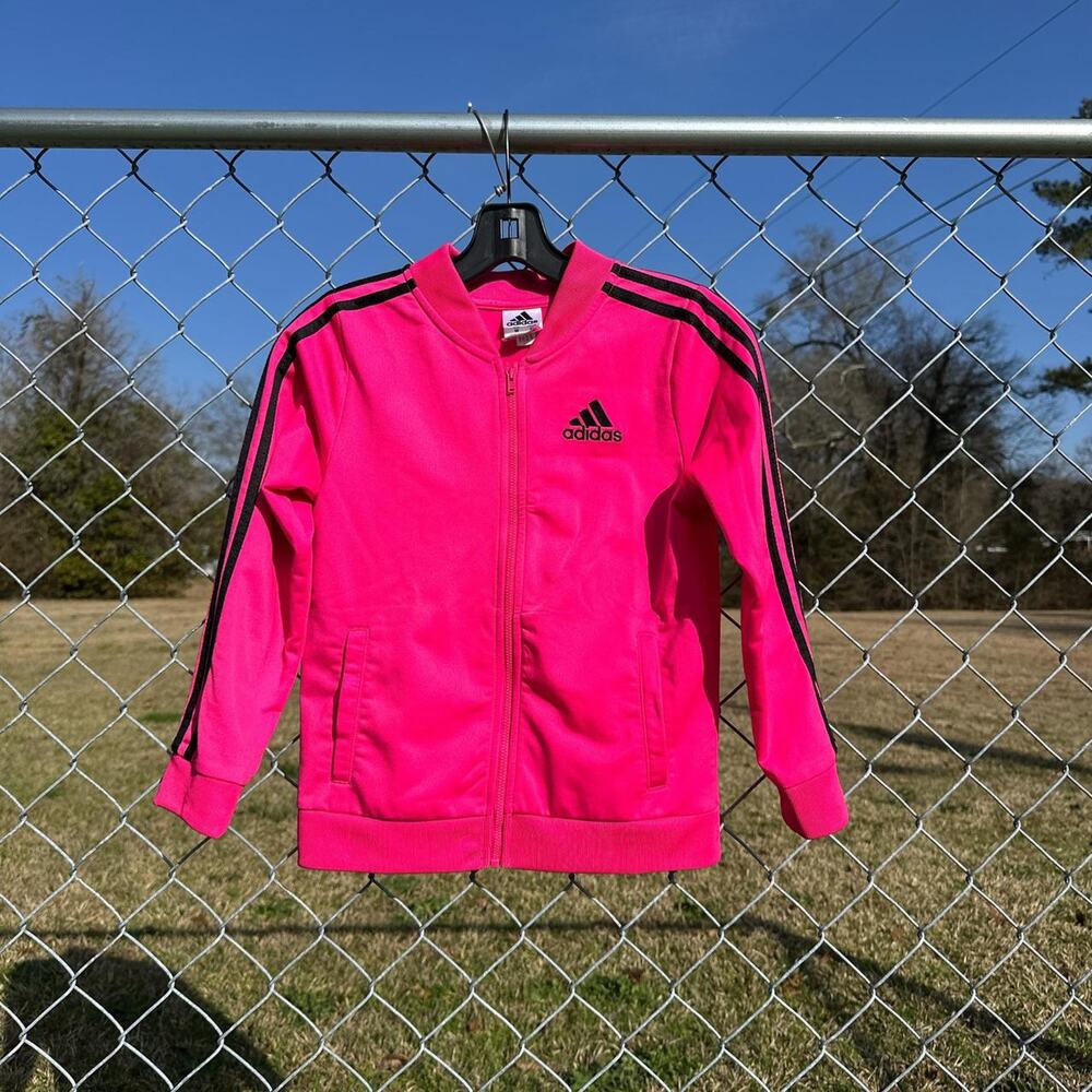 Adidas Neon Pink Zip Up Track Jacket - Gem
